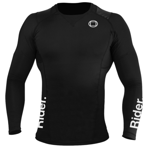 Men’s Long-sleeve Compression Top Black - Rider Active